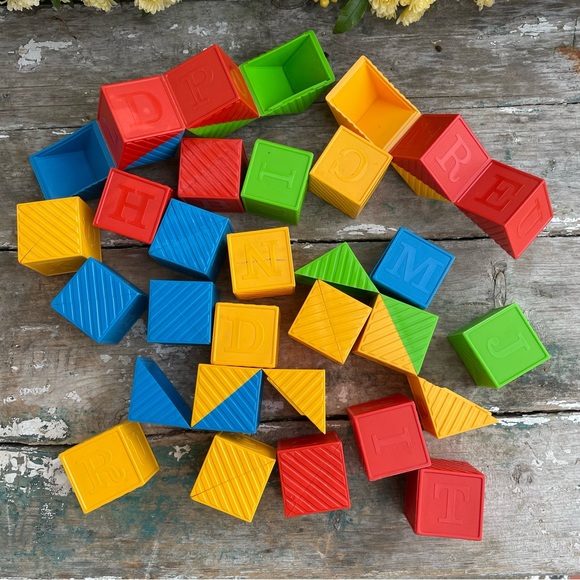 Tupperware | Toys | Vintage Alphabet Letter Blocks 27 | Poshmark